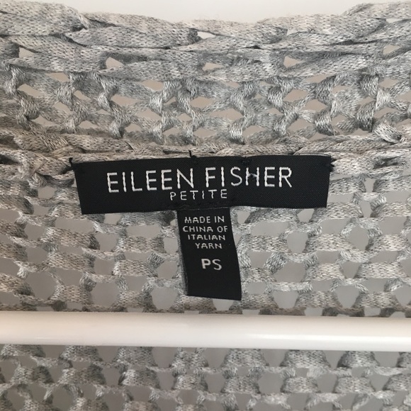 Eileen Fisher | Sweaters | Eileen Fisher Gray Color Block Open Cardigan ...